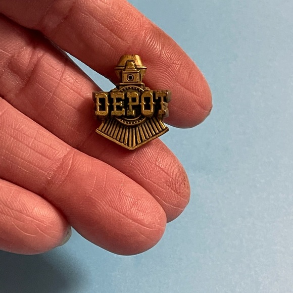 Accessories | Vintage Train Depot Lapel Pin Gold Tone | Poshmark